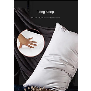 Luxury Sleep Goose Down Feather Pillow, Five-Star Hotel Goose Down Pillow, Cotton Neck Protection and Sleep aid Pillow core, 95% Goose Down content, 1 Pack