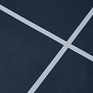 Amazon Basics Microfiber 2 Piece Duvet Cover Set, Navy Simple Plaid, 135 x 200cm/50x80cm x 1