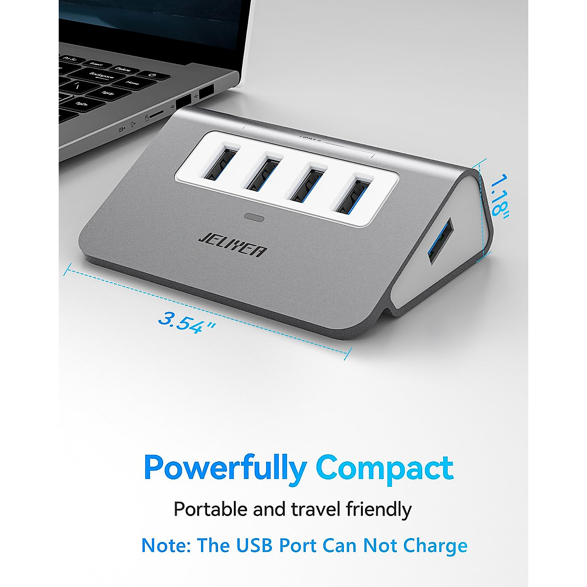 USB 3.0 Hub, 4 Ports USB Hub 5Gbps Multi USB Port Expander USB Extender Aluminum USB Splitter with 3.3ft Cable,USB Multiport Adapter for Laptop,PC,Desktop,Mouse,Keyboard,PC USB A Device