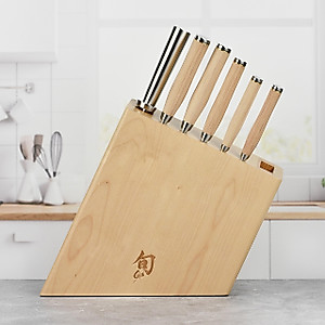 Shun Premier 7 Piece Knife Set with Angled Birch Block