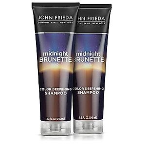 John Frieda Midnight Brunette Visibly Deeper Color Deepening Shampoo, 8.3 Ounce (Pack of 2), with Evening Primrose Oil, Infused with Cocoa