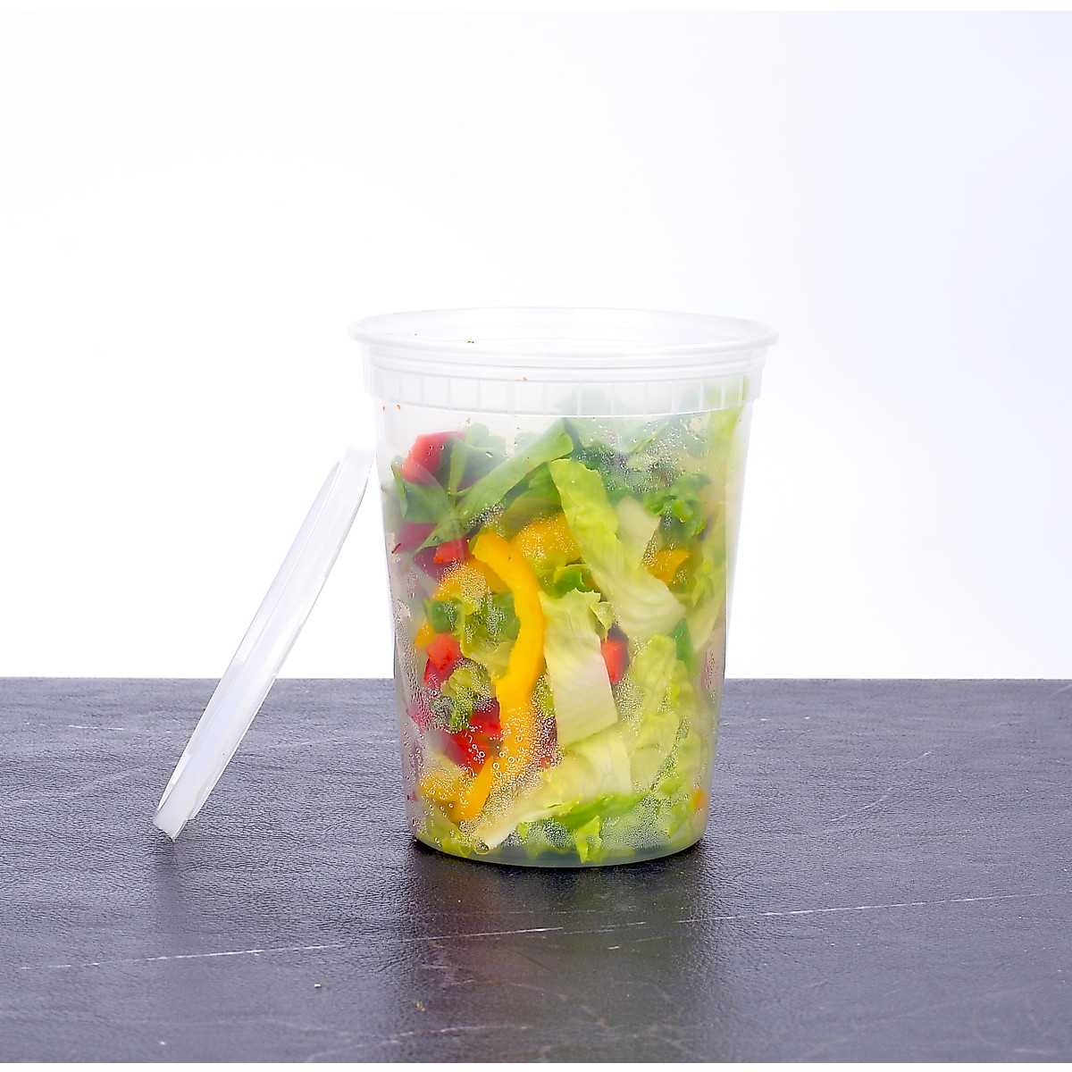 EDI [8 OZ (20 Sets), 16 OZ (20 Sets) and 32 OZ (10 Sets) Plastic Deli Food Storage Containers with Airtight Lids, Bundle