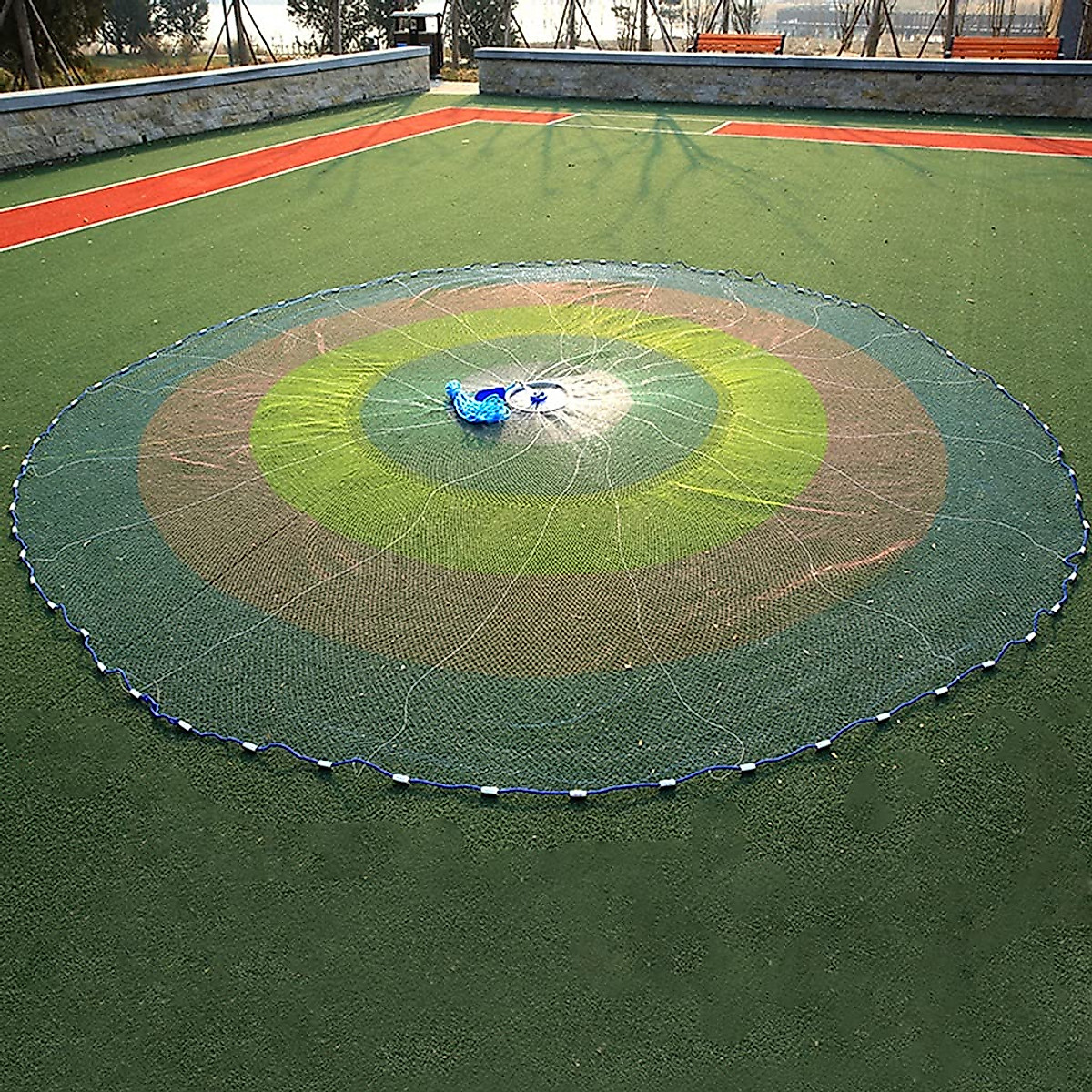 BBGS High Strength Fly Cast Net, Hand Throw Fishing Cast Net Fishing Tools, 360cm Fishing Casting Net, for Fishermen Fishing (Color : 4.2m)