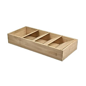KARKO Kitchen Tools Drawer Organizer Store Organizer Drawer Wooden Bamboo Silverware Cutlery Storage Box Kitchen Storage Cabinet (CW0003)