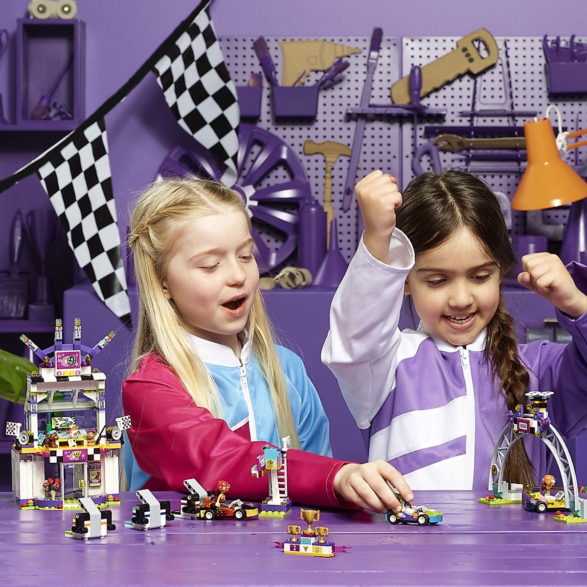 LEGO Friends The Big Race Day 41352 Building Kit, Mini Go Karts and Toy Cars for Girls, Best Gift for Kids (648 Piece)