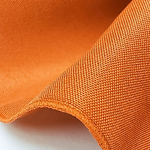 TableLinensforLess 17"x17" Polyester Cloth Napkins, Set of 6 (Pumpkin Orange) | Easy-Care, No-Iron Finish, Superior Color Retention, Machine Washable
