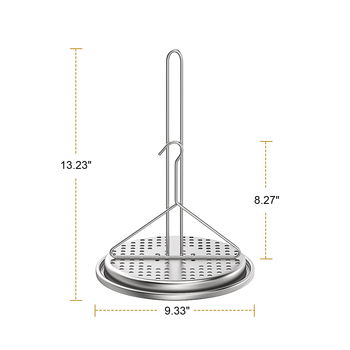 Turkey Chicken Poultry Deep Frying Rack and Handle lifter Hook-Turkey Frying Stand Kits for Deep Fry Pot Grill,Turkey Fryer Grill Stainless Steel Accessories with Drip Pan