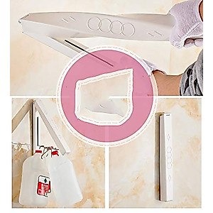 Embome Retractable Clothes Rack- Wall Mounted Clothes Rack for Laundry Room Closet Storage Organization- Clothes Drying Rack Wall Mount- Wall Mounted Drying Rack, Easy Installation, 1 Rack (White)