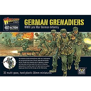 Bolt Action German Grenadiers Late War Infantry 1:56 WWII Military Wargaming Figures Plastic Model Kit