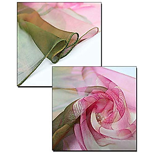 AliceLife Scarfs for Women Lightweight Print Floral Pattern Scarf Shawl Fashion Scarves Sunscreen Shawls, Green, 160*50CM