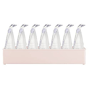 mDesign Storage Organizer Bin for Kitchen Cabinet, Pantry, Refrigerator, Countertop - Breast Milk, Bottles, Sippy Cups, Kids/Toddlers Food Pouches, Baby Food Jars, 2 Pack - Light Pink/Blush