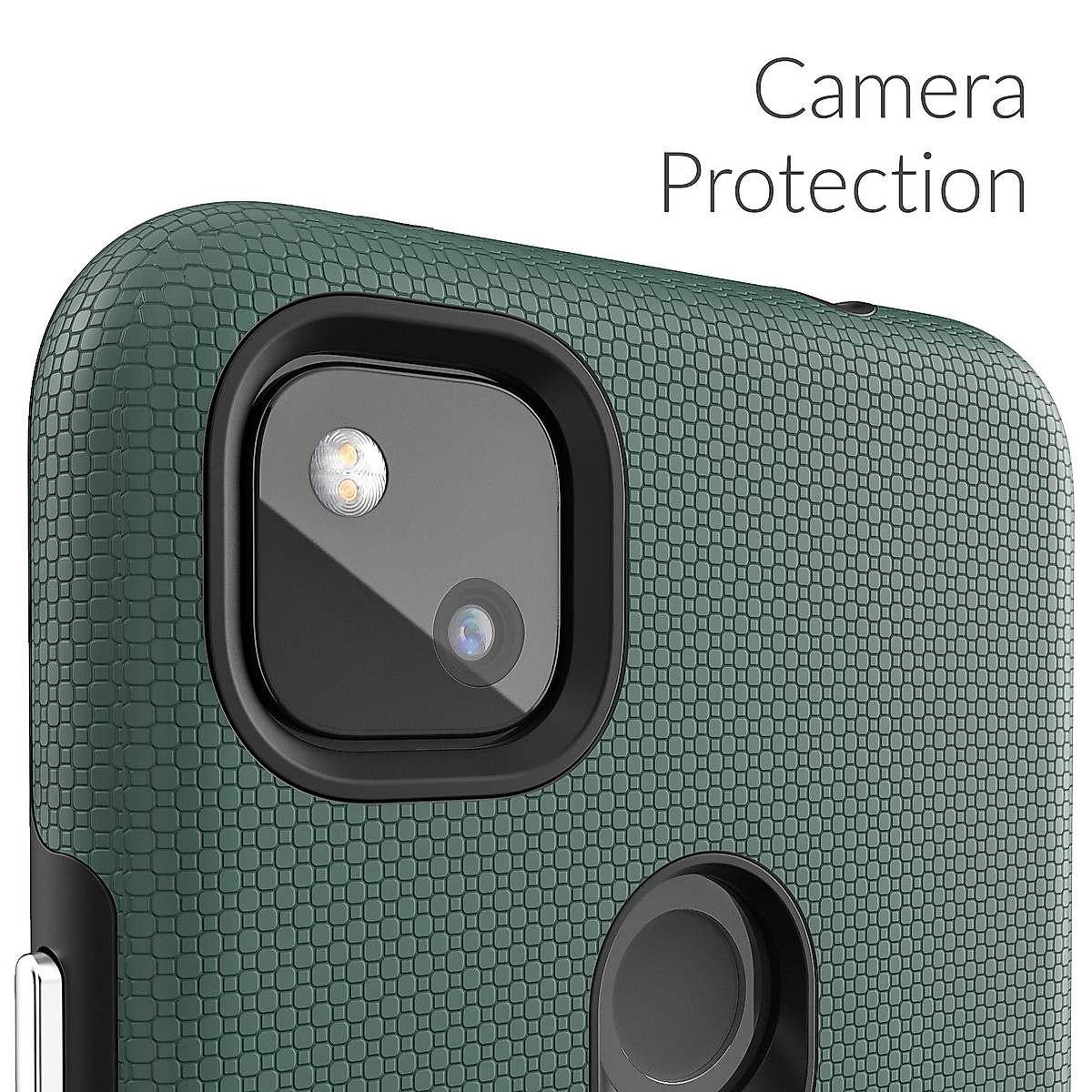 Crave Pixel 4a Case, Dual Guard Protection Series Case for Google Pixel 4a - Forest Green