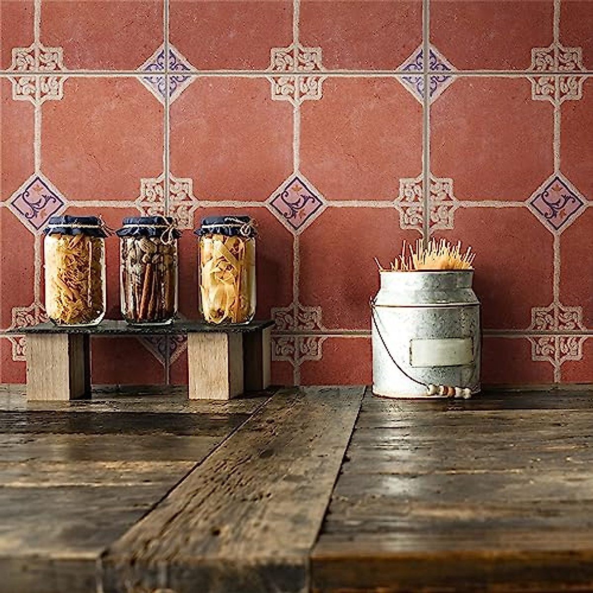 SomerTile FCI18SEV Sevilla x 17-5/8" Ceramic Floor and Wall Tile, Brown