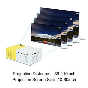 Sanpyl Home Theater Portable Projector 1080P Mini Movie Projector for Outdoor Recreation, Entertainment Venues and Home Theaters(US)