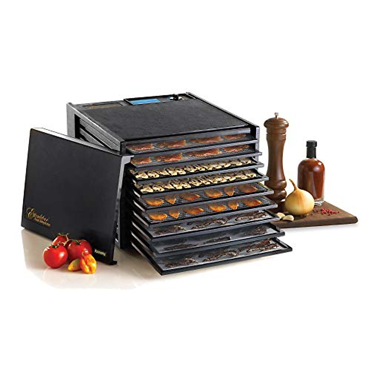 Excalibur 2900ECB Electric Food Dehydrator Machine with Adjustable Thermostat, Accurate Temperature Control and Fast Drying, 400 W, 9 Trays, Black