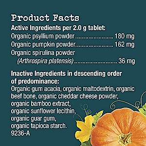 EverRoot Organic Dog Supplement by Purina, Digestion Chewable Tablet with Pumpkin for Dogs - 4.23 oz. Canister