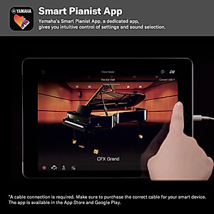 Yamaha Arius, Console Digital Weighted 88-Key Graded Hammer 3 Action, CFX Concert Grand Piano Sound, Includes Bench, Dark Rosewood (YDP184R)