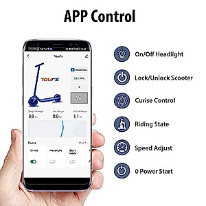Electric Scooter for Adult,350W Commuter Electric Kick Scooter Up to 19MPH & 18-21Miles Range Folding App Control Commuting Intelligent Sport Scooter for Adult and Teen（2023 Performance Upgrade）