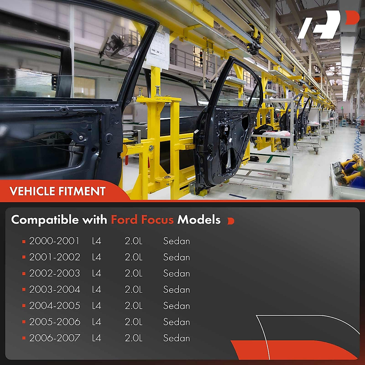 A-Premium Power Window Regulator with Motor Replacement for Ford Focus 2000-2007 Rear Left Driver Side