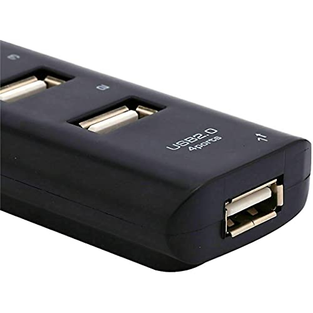 FDBV USB 2.0 Hi-Speed 4-Port Splitter Hub for PC Notebook High Speed Computer (Black)