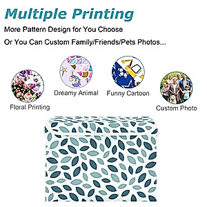 CaTaKu Abstract Leaves Storage Bins with Lids and Handles, Fabric Large Storage Container Cube Basket with Lid Decorative Storage Boxes for Organizing Clothes