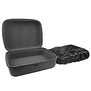 Geekria Shield Case for Large Sized Over-Ear Headphones, Replacement Protective Hard Shell Travel Carrying Bag with Cable Storage, Compatible with ATH-AWKT, Sony MDR-Z1R (Drak Grey)