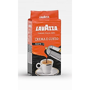 Lavazza: "Crema e gusto" Strong Taste Ground Coffee 8.8 Ounce (250gr) Packages (Pack of 4) [ Italian Import ]