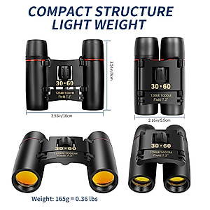 Compact Binoculars for Adults and Kids, HD Mini Portable Outdoor Binoculars Children, Pocket Lightweight Folding for Bird Watching, Hunting, Concert, Theater, Opera, Traveling, Tourism, Shows