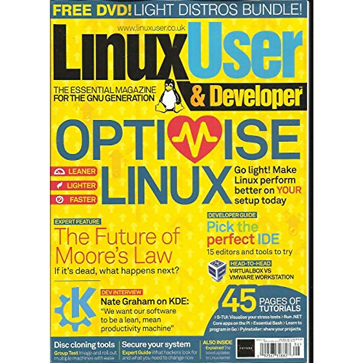 LINUX USER & DEVELOPER MAGAZINE, OPTIMISE LINUX ISSUE 196 FREE DVD MISSING