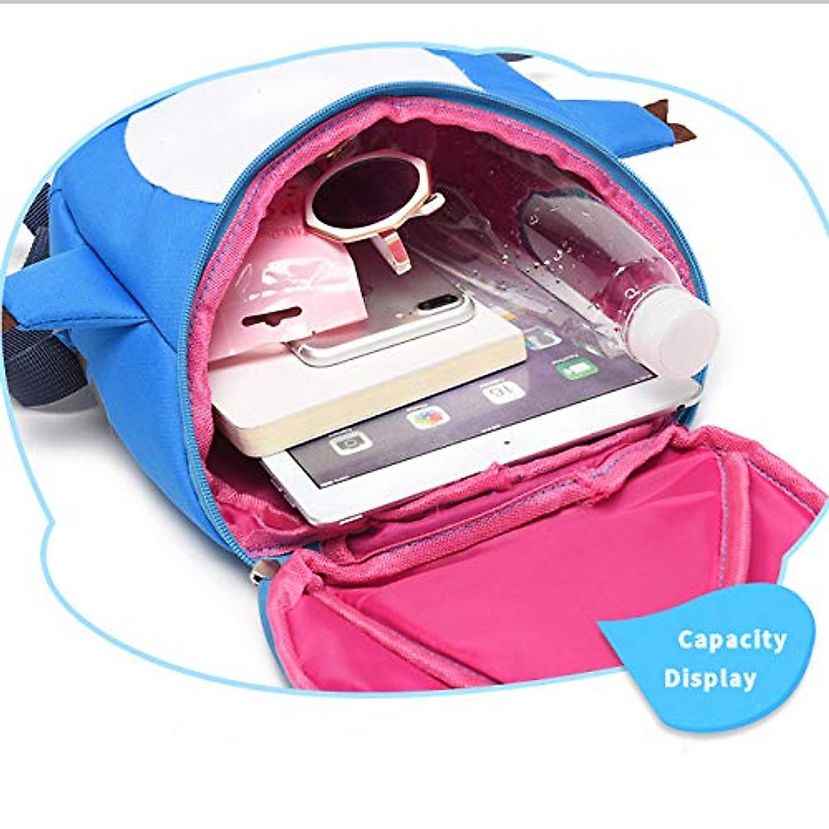 HANZE Dinosaur Backpack Toddler Kids Child Cute Fashion Waterproof 3D Cartoon Bag for Boys and Girls Toddlers, Blue…