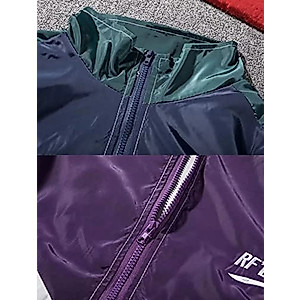 XPONNI Y2k Jacket for Women Zip Up Jacket Y2k Clothing Varsity Jacket Women Oversized Lightweigh Jacket Women (Blue,M)