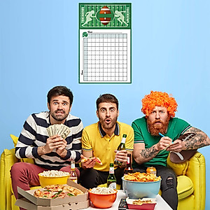 Zonon Square Game Sheet Posters Football Game Squares 100 Grids Score Record Posters Square Football Party Posters Sports Games Decorations for Football Match Party, 11 x 17 Inches (30 Pieces)