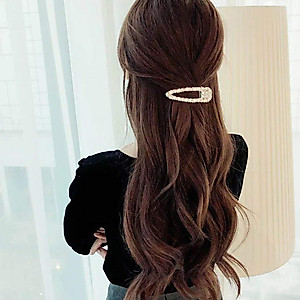 8 Pack Shining Rhinestone Alligator Hair Clips Bling AB Crystal Duck Bill Hair Barrettes Sparkly Geometric Hair Pins Hair Accessories for Women