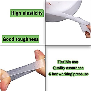 QuQuyi 1" PE Backwash Hose, Lay Flat Hose Lightweight Expandable Discharge Hoses for Lawn Garden Pool 49 FT