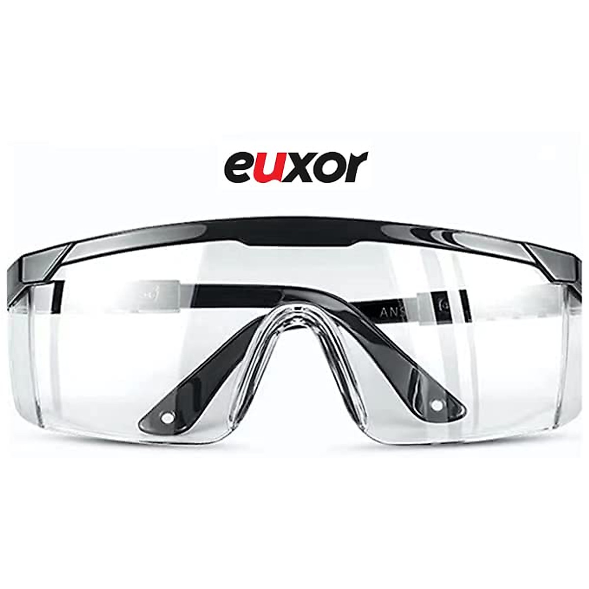 Euxor, (3 Pack) Safety Glasses Anti Fog & Shattered Proof, ANSI Z87.1 & EN 166 UV Resistant Protective Eyewear Safety Goggles, Wide Frame Eye Shield Goggles Scratch Resistant Best Eye Protection
