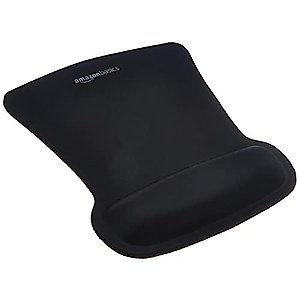 Amazon Basics Gel Computer Mouse Pad with Wrist Support Rest - Black