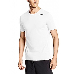 NIKE Men's Dri-FIT Cotton 2.0 Tee, White/White/Black, Large
