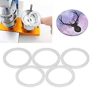 5PCS Badge Mold Gasket,Circle Cutter Button Maker Machine Gasket Badge Machine Gasket Badge Machine Die Matching Circle Cutter Button Maker Machine (58MM)