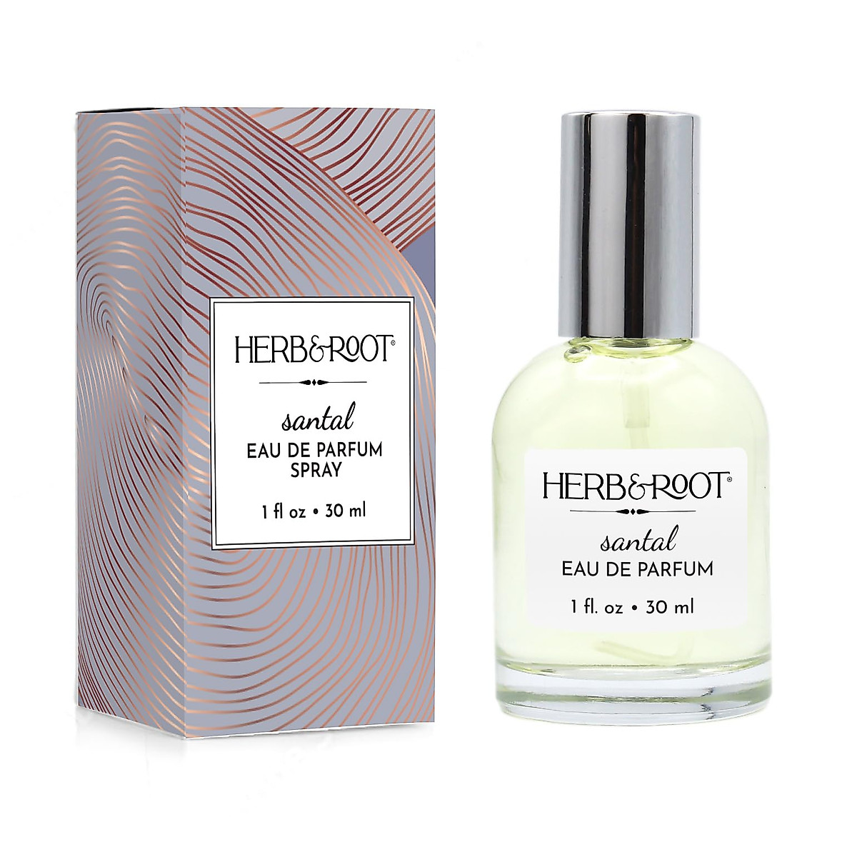 Herb & Root Santal Perfume for Men or Women | Raw Indian Sandalwood with hints of Leather and Balsam | Woody Unisex Scent Perfume Spray | Vegan and Paraben Free | Made in the USA