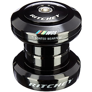 Ritchey WCS Logic Threadless Bike Headset - 1-1/8" Steerer Diameter, Threadless, Aluminum, Titanium/Ceramic Sealed Cartridge Bearings, for Mountain, Road, Cyclocross, Gravel, and Adventure Bikes