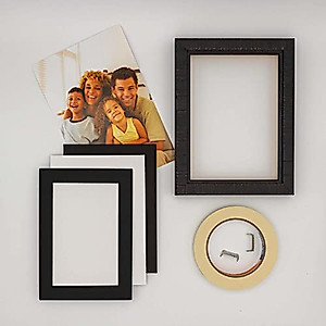 11x14 Mat for 8.5x11 Photo - Precut Black with Black Core Picture Matboard for Frames Measuring 11 x 14 Inches - Bevel Cut Matte to Display Art Measuring 8.5 x 11 Inches - Acid Free ONE MAT