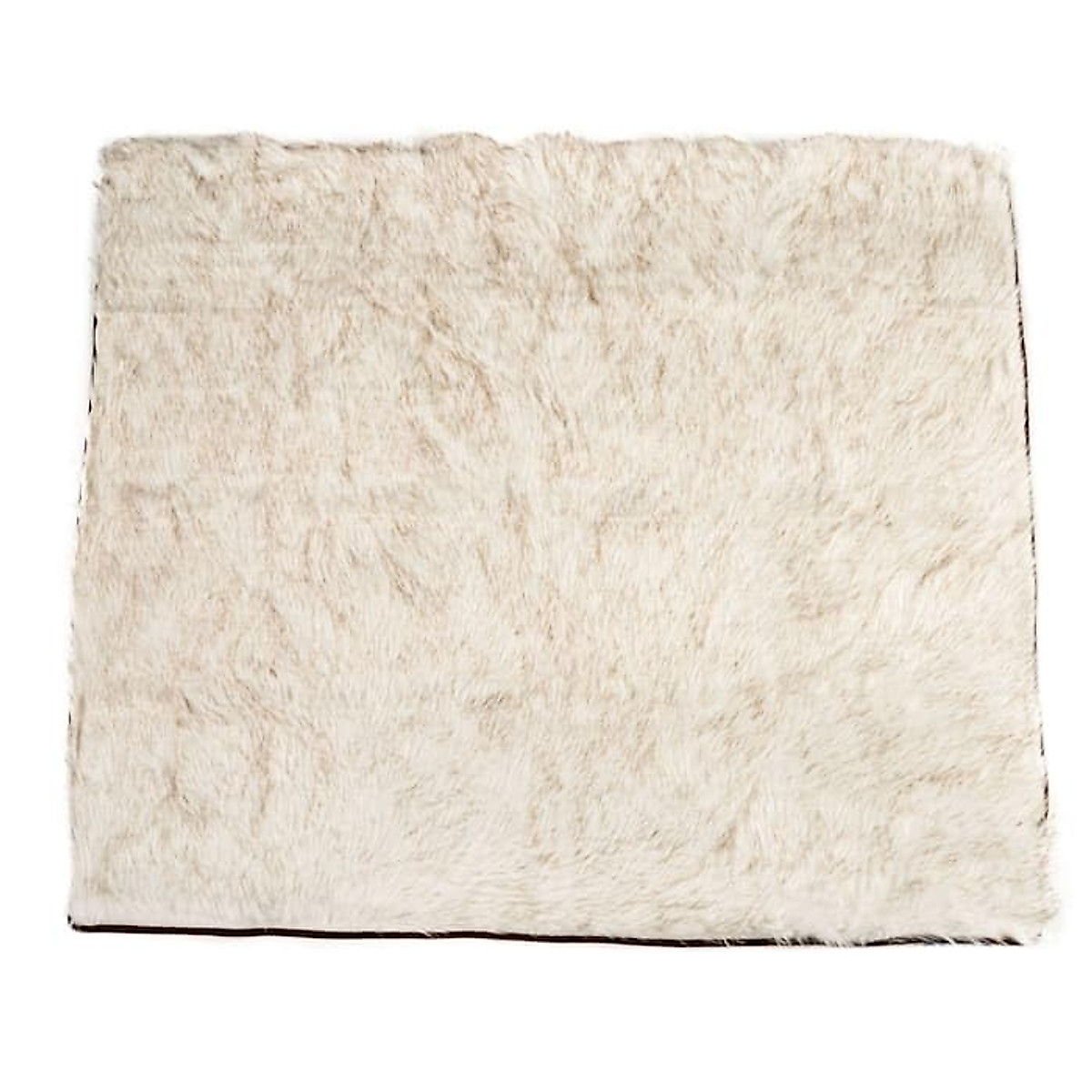PupProtector Waterproof Throw Blanket for Dogs and Cats, Pet Blanket Cover For Couches, Sofas, Beds, Car Seats, Furniture, Calming Soft Faux Fur, White with Brown Accents, Original (60" L x 50" W)