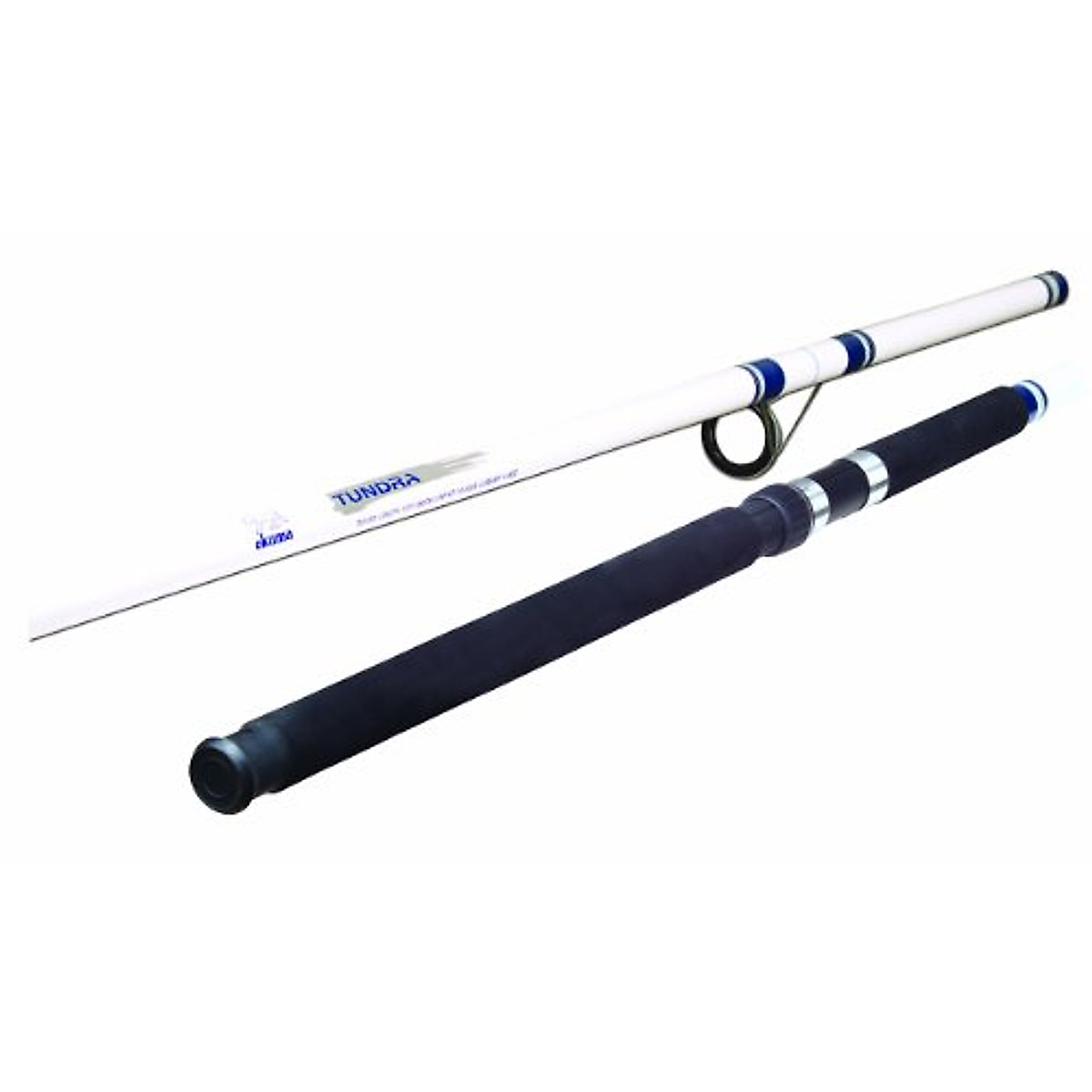 Okuma Fishing TU-150 Tundra 15-Foot 3-Piece Surf/Pier Spinning Rod (Large, White/Blue)
