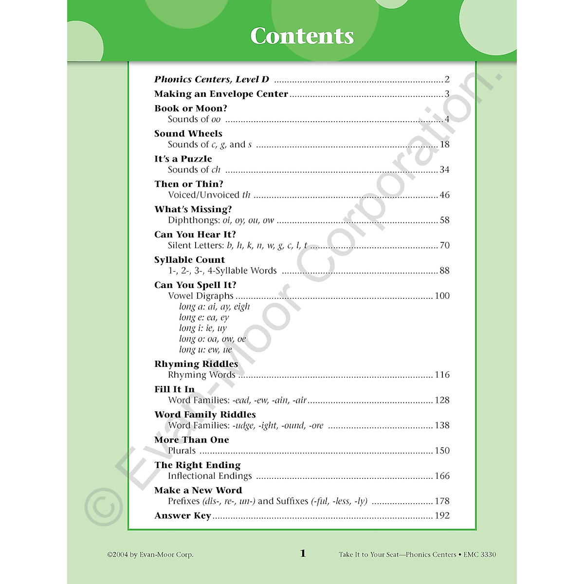 Take It to Your Seat Phonics Centers, Grades 2-3