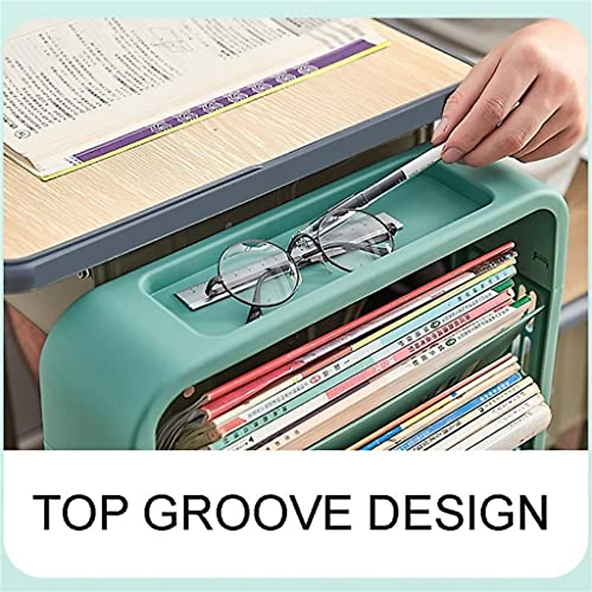EYHLKM 5 Layers Book Storage Rack Books Magazines Newspaper Convenient Space-Saving Bookshelf