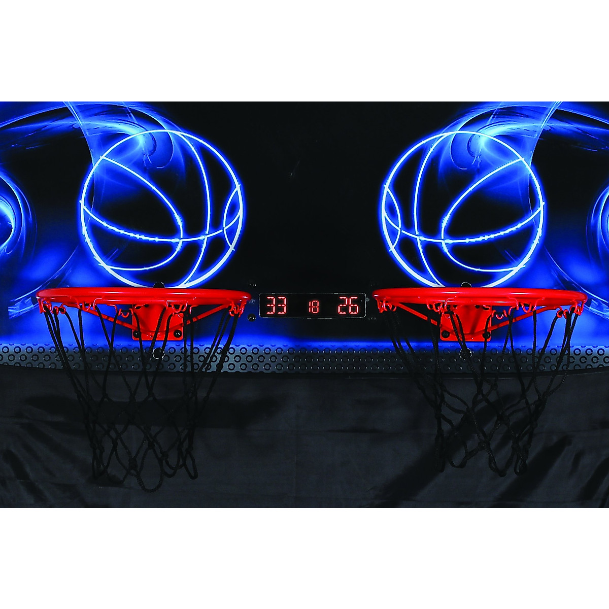 Atomic Jumpball Deluxe Double Electronic Basketball Shootout Includes Four Mini Basketballs and Inflating Air Pump