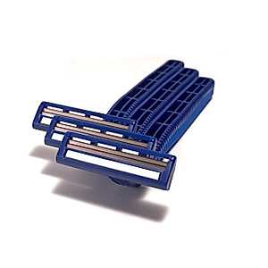 30 Box of Blue Razor Blades Disposable Stainless Steel Hospitality Quality Shavers High End Twin Blade Razors for Men and Women with Aloe Vera Lubrication Strip