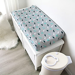 Changing Pad Cover for Boys Girls 2 Pack, Comfy & Breathable Changing Table Cover for 32''x16" Changing Table Pads, Diaper Changing Pad Cover, Dinosaurs & Ocean