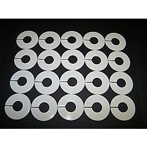 Clothing Rack Rod Blank Round Dividers 12 NEW Blank Round Size Dividers for Retail Clothing Racks for Clothes Stores or Home - 12 Pcs Round Size Rack Dividers Box