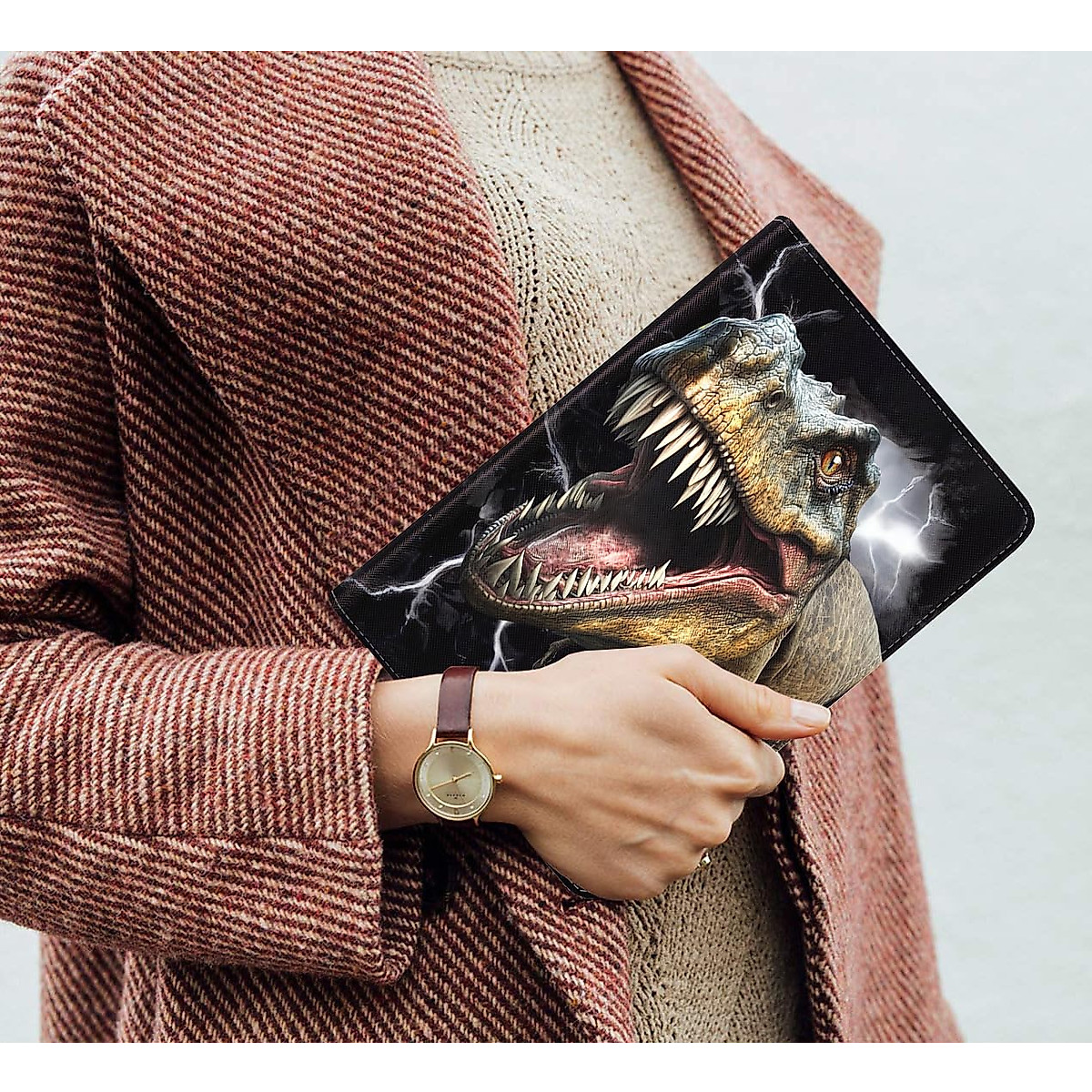 BXIKEOPIU Case for Samsung Galaxy Tab S8 2022 & S7 2020 11 Inch (SM-X700/X706/T870/T875/T878), Slim PU Leather Stand Folio Cover with Auto Sleep Wake, Dinosaur